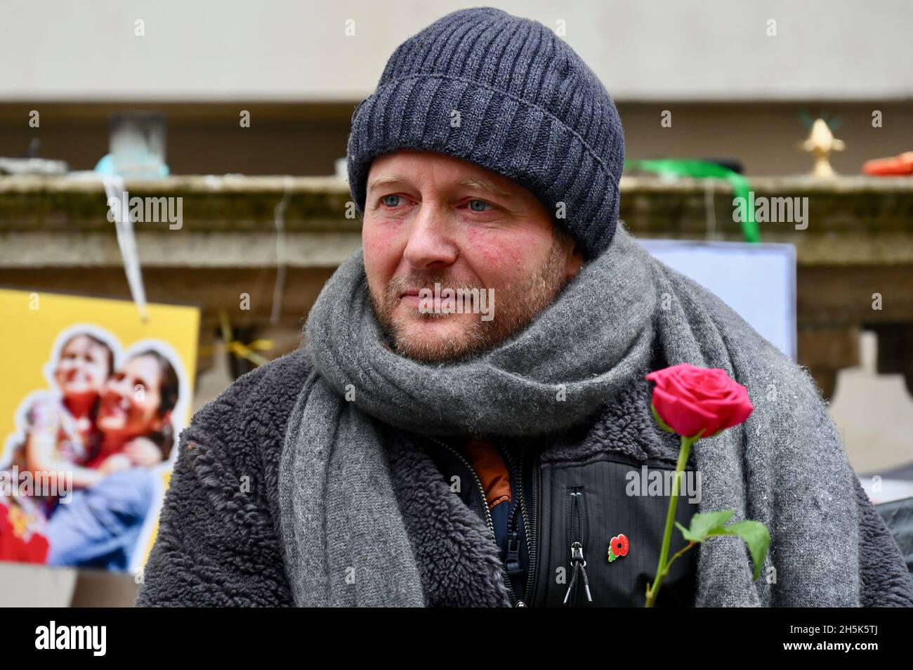 London, UK. Richard Ratcliffe now on day eighteen of his hunger strike ...