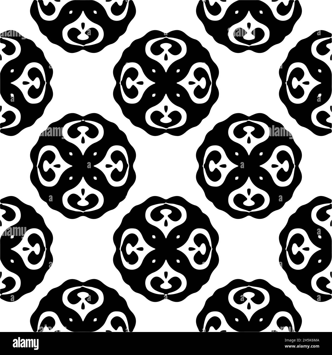 Vector Geometric Seamless Pattern Modern Geometric Background With Abstract Shapes Monochromatic