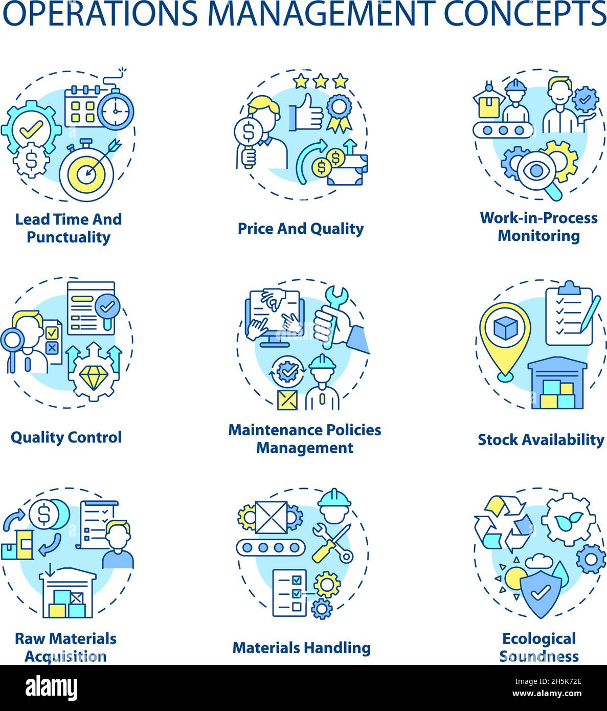 Operations management concept icons set Stock Vector Image & Art - Alamy