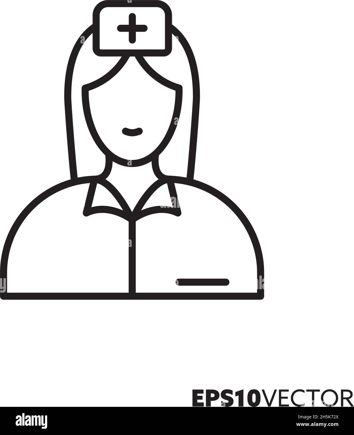 Woman female avatar line Stock Vector Images - Alamy