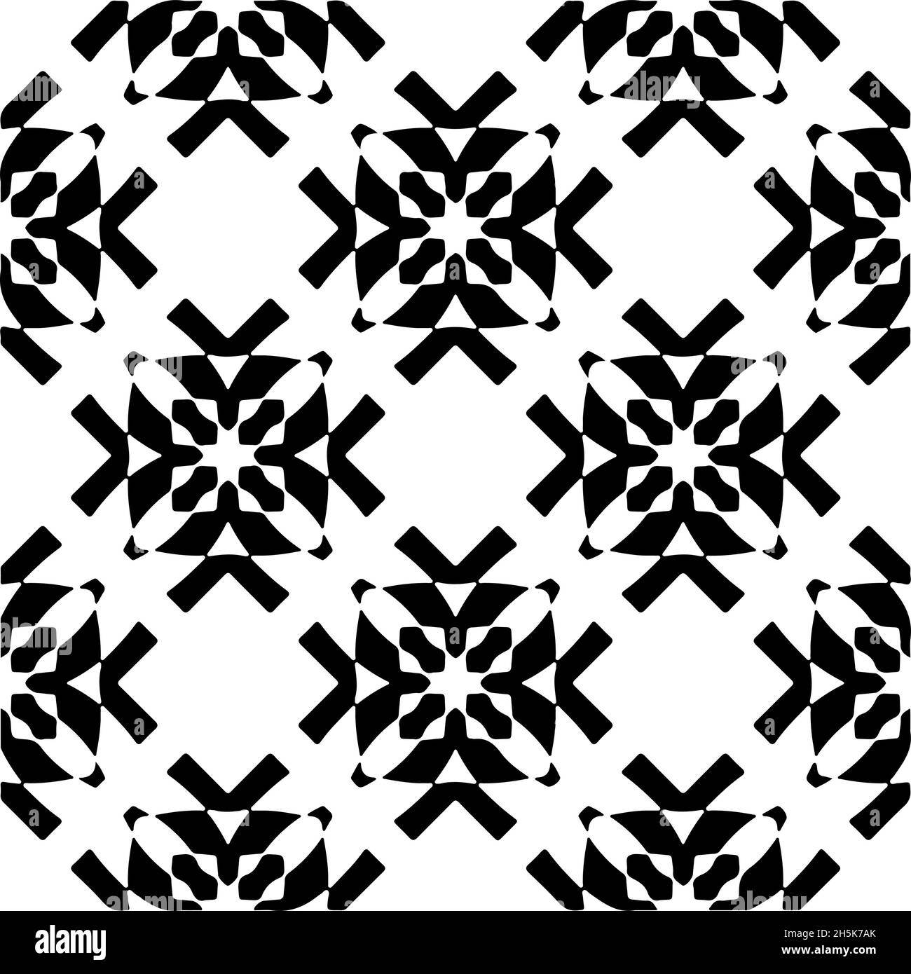 Vector Geometric Seamless Pattern Modern Geometric Background With Abstract Shapes Monochromatic