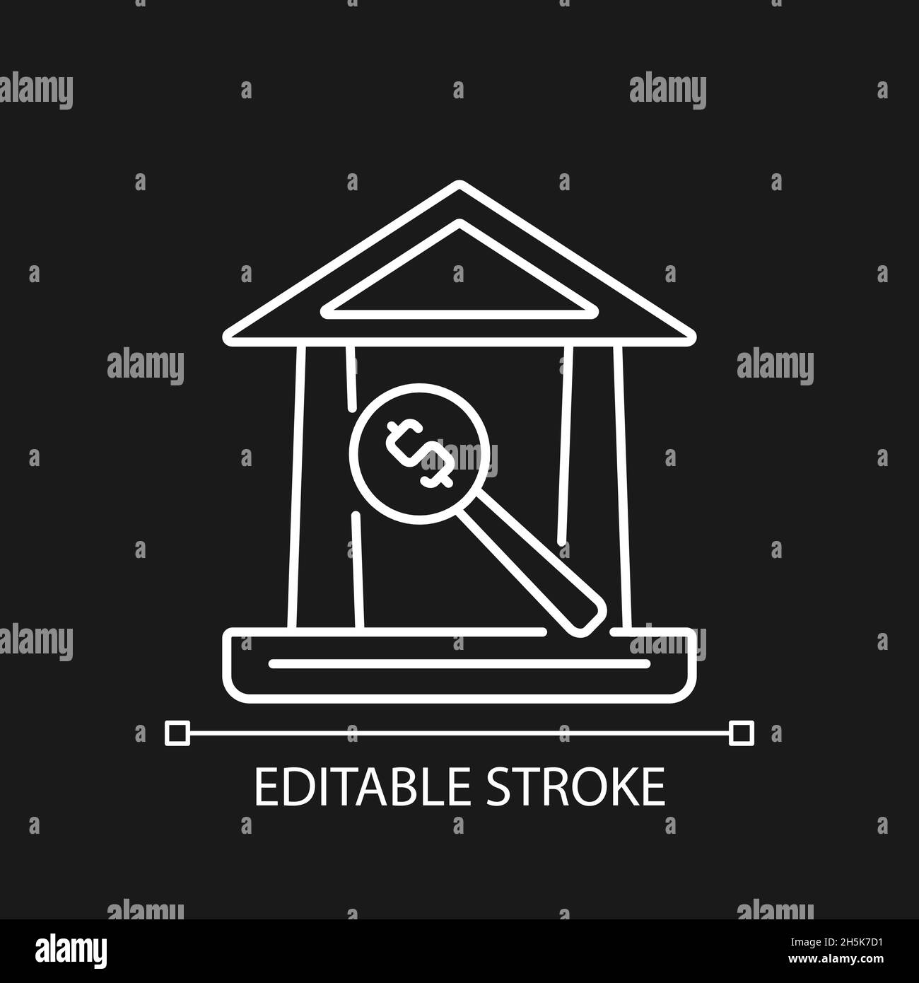 Auction house linear icon for dark theme Stock Vector Image & Art - Alamy