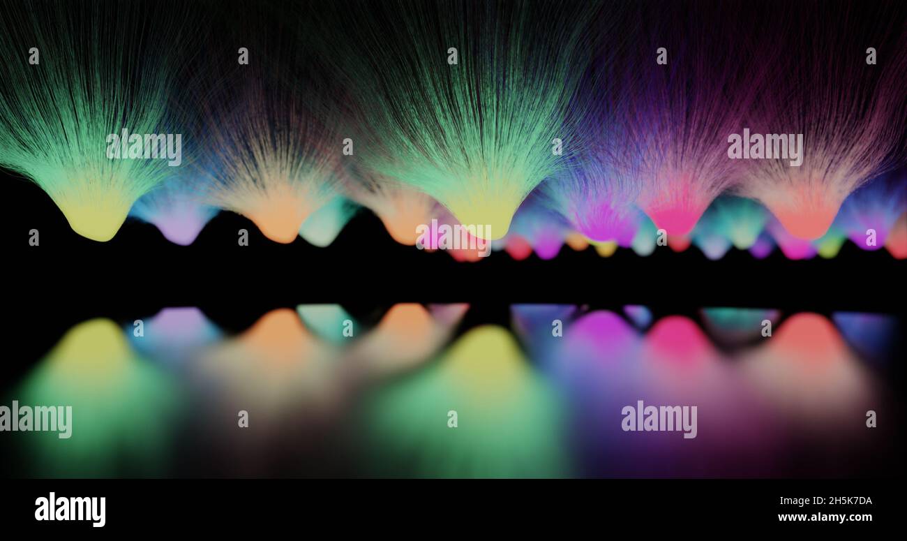 Colorful thread lines decoration from a summer festival. Abstract ...