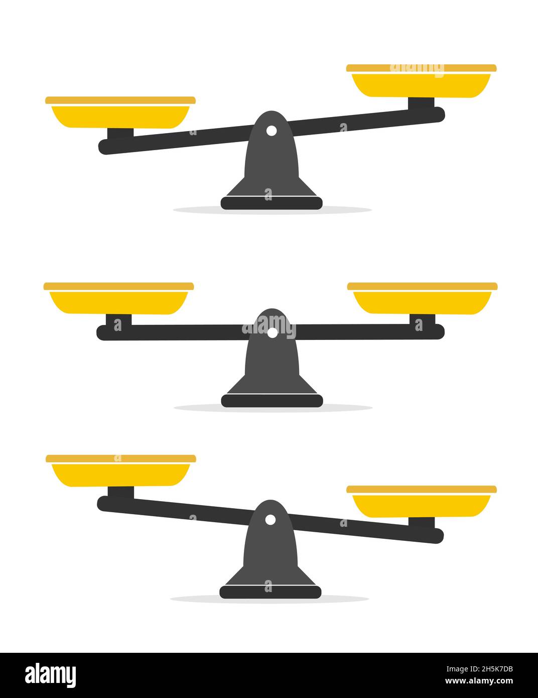 Simple set of different scales in a flat style on white background ...