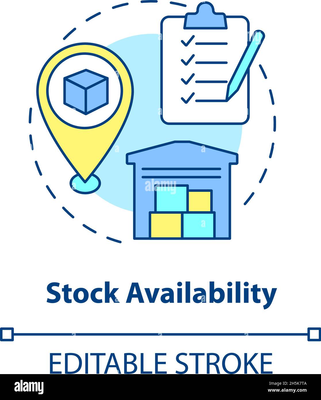 Stock availability concept icon Stock Vector Image & Art - Alamy