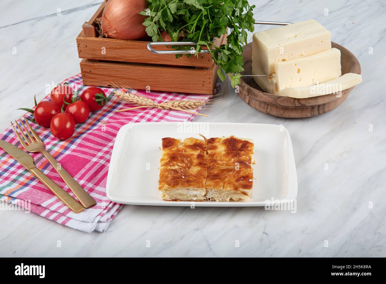 Turkish Su Borek or Burek. Turkish pastry. Traditional Turkish cuisine ...