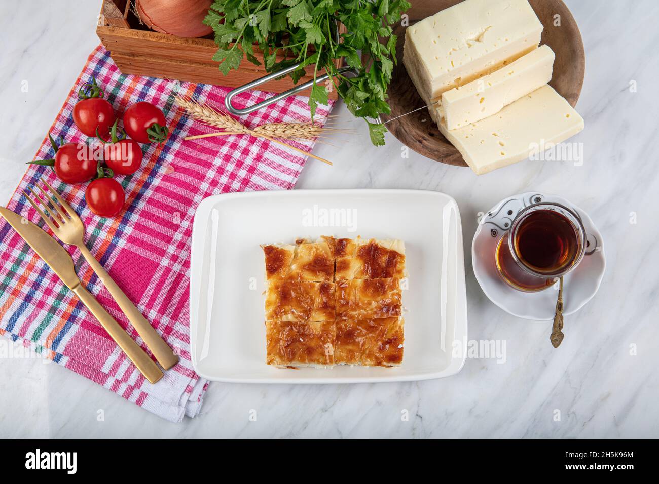 Turkish Su Borek or Burek. Turkish pastry. Traditional Turkish cuisine ...