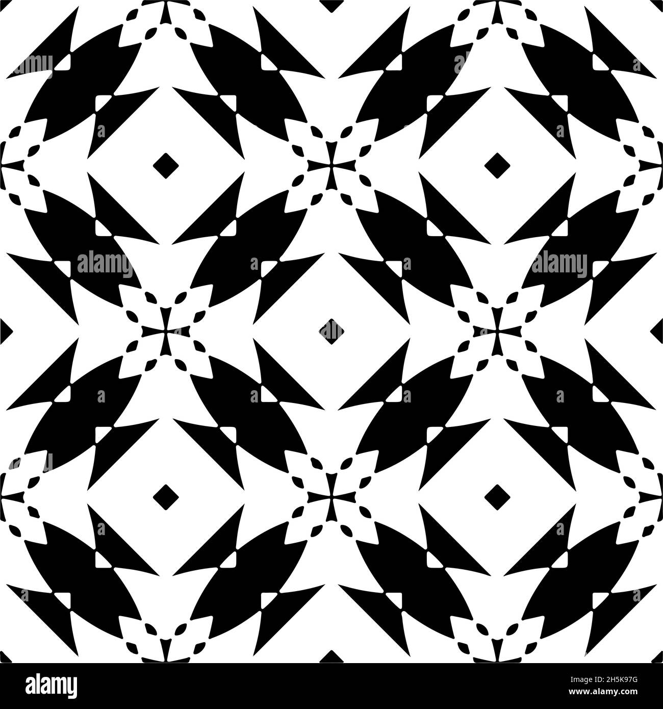 Vector Geometric Seamless Pattern Modern Geometric Background With Abstract Shapes Monochromatic