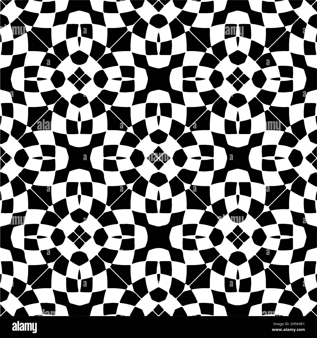 Vector Geometric Seamless Pattern Modern Geometric Background With Abstract Shapes Monochromatic