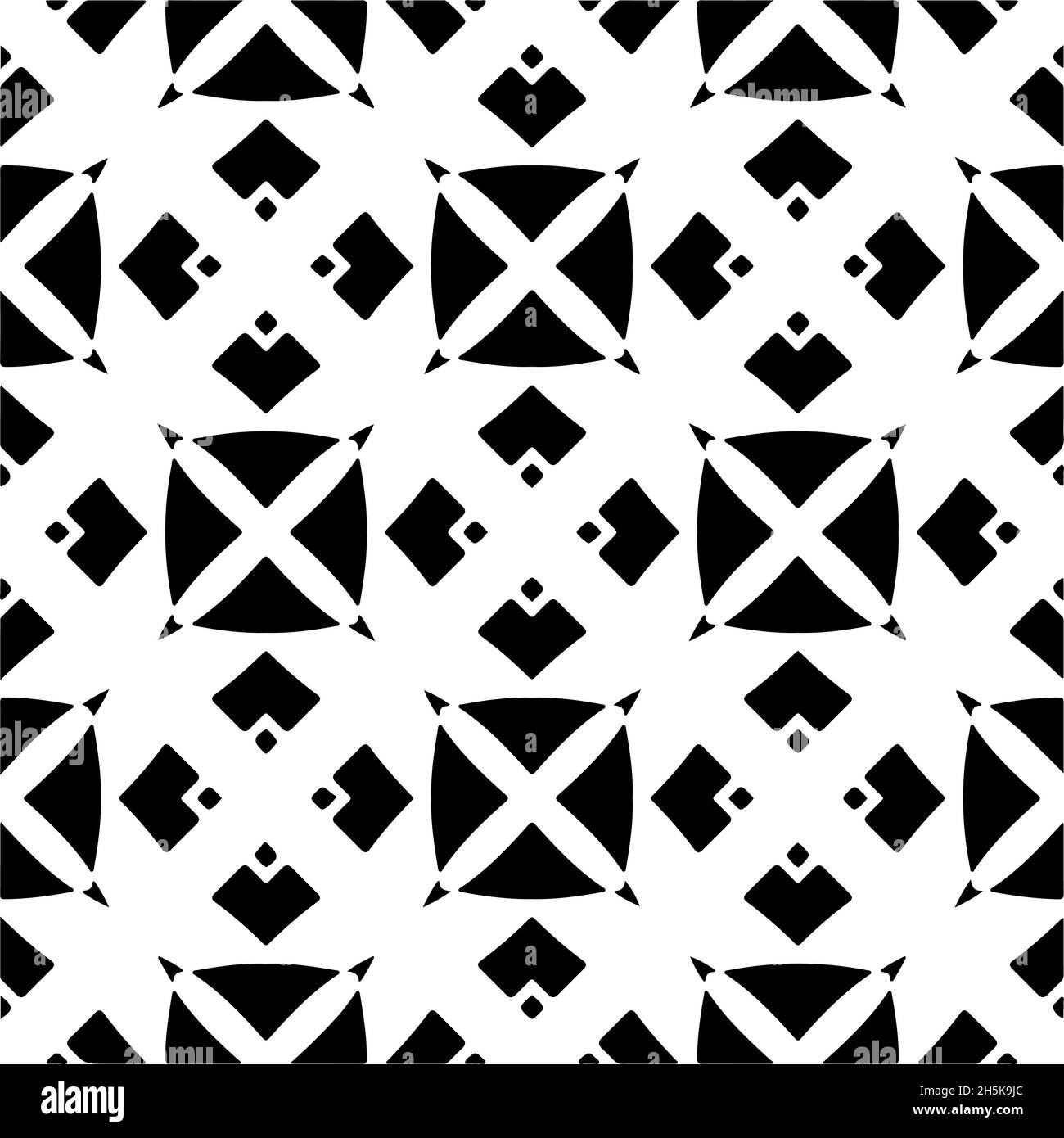 Vector Geometric Seamless Pattern Modern Geometric Background With Abstract Shapes Monochromatic