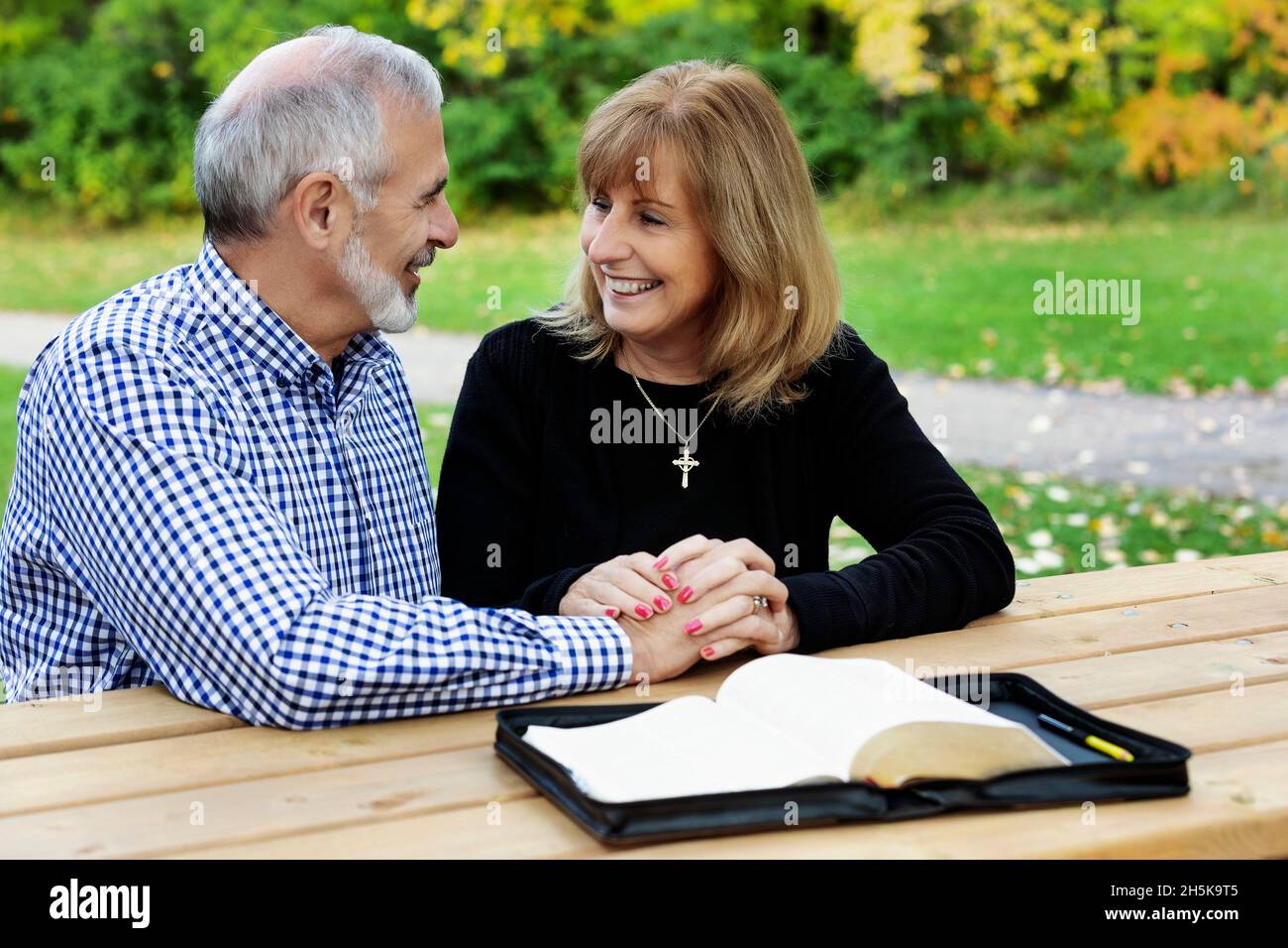 Bible Man And Woman Sharing