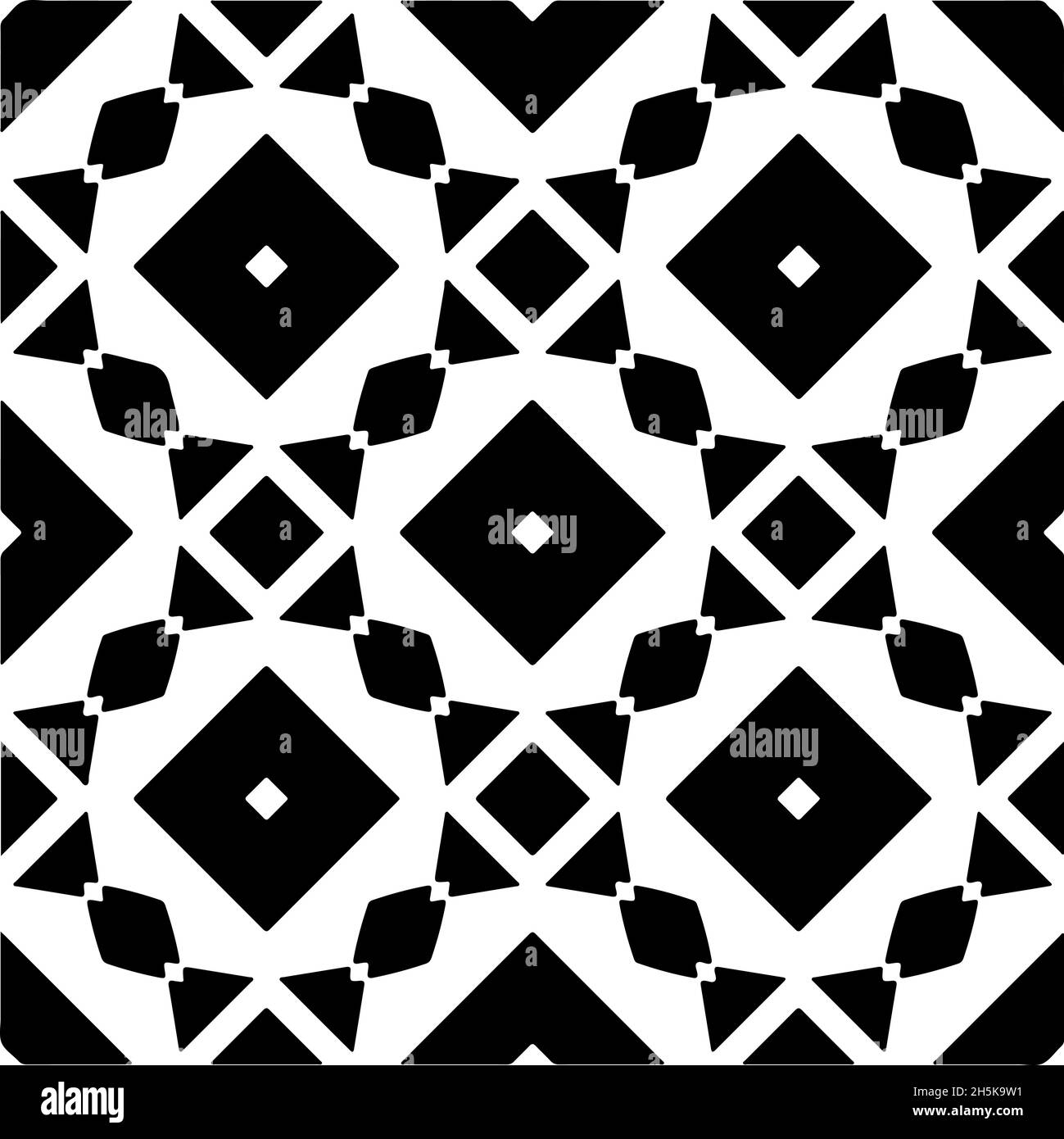 Vector Geometric Seamless Pattern Modern Geometric Background With Abstract Shapes Monochromatic