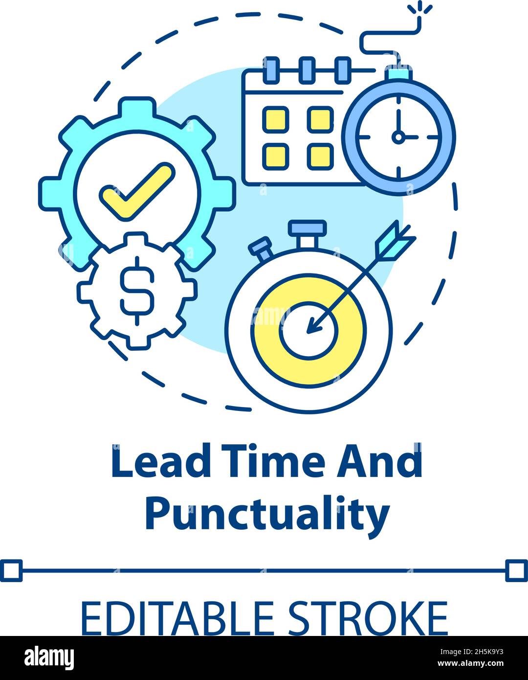 Lead time and punctuality concept icon Stock Vector Image & Art - Alamy