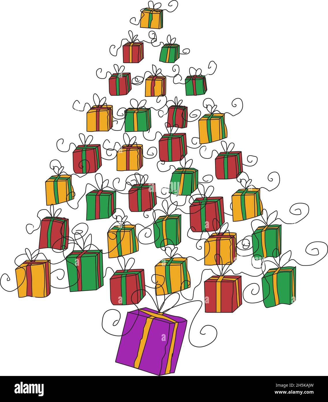 Christmas tree gifts Stock Photo - Alamy