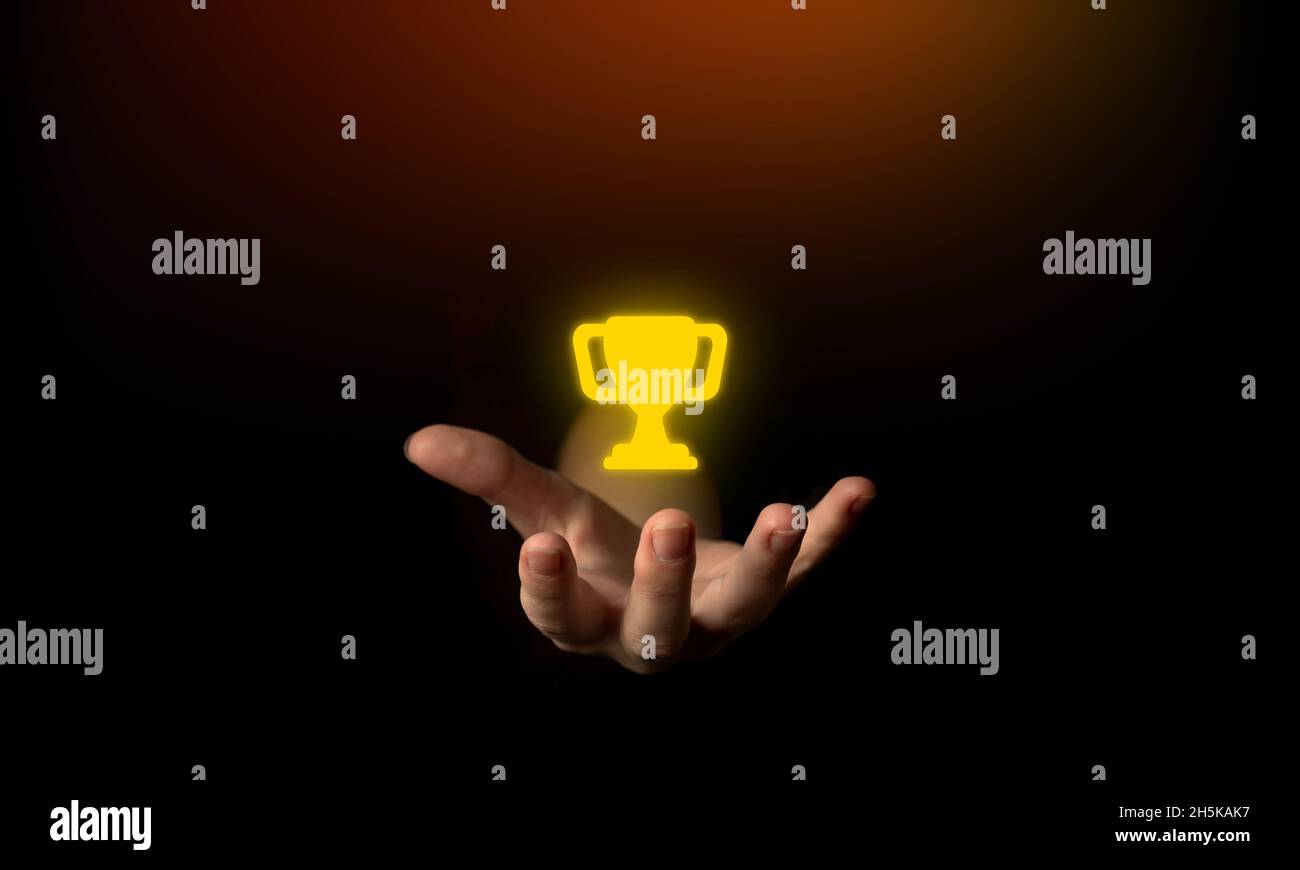 Leadership successful achievement with goal and objective target. World ...