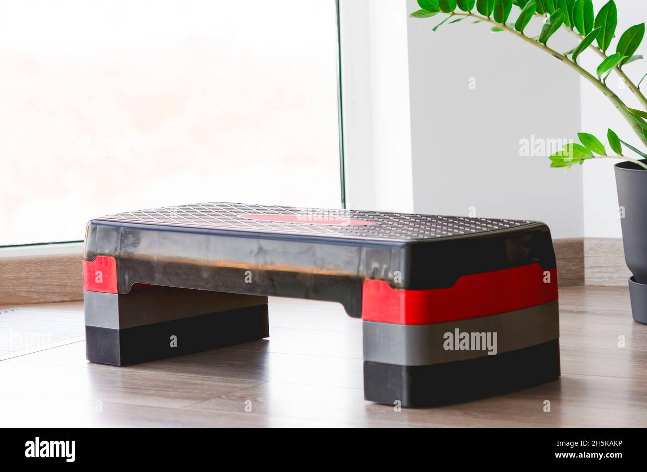 step platform, plastic board for fitness, middle position of the ...