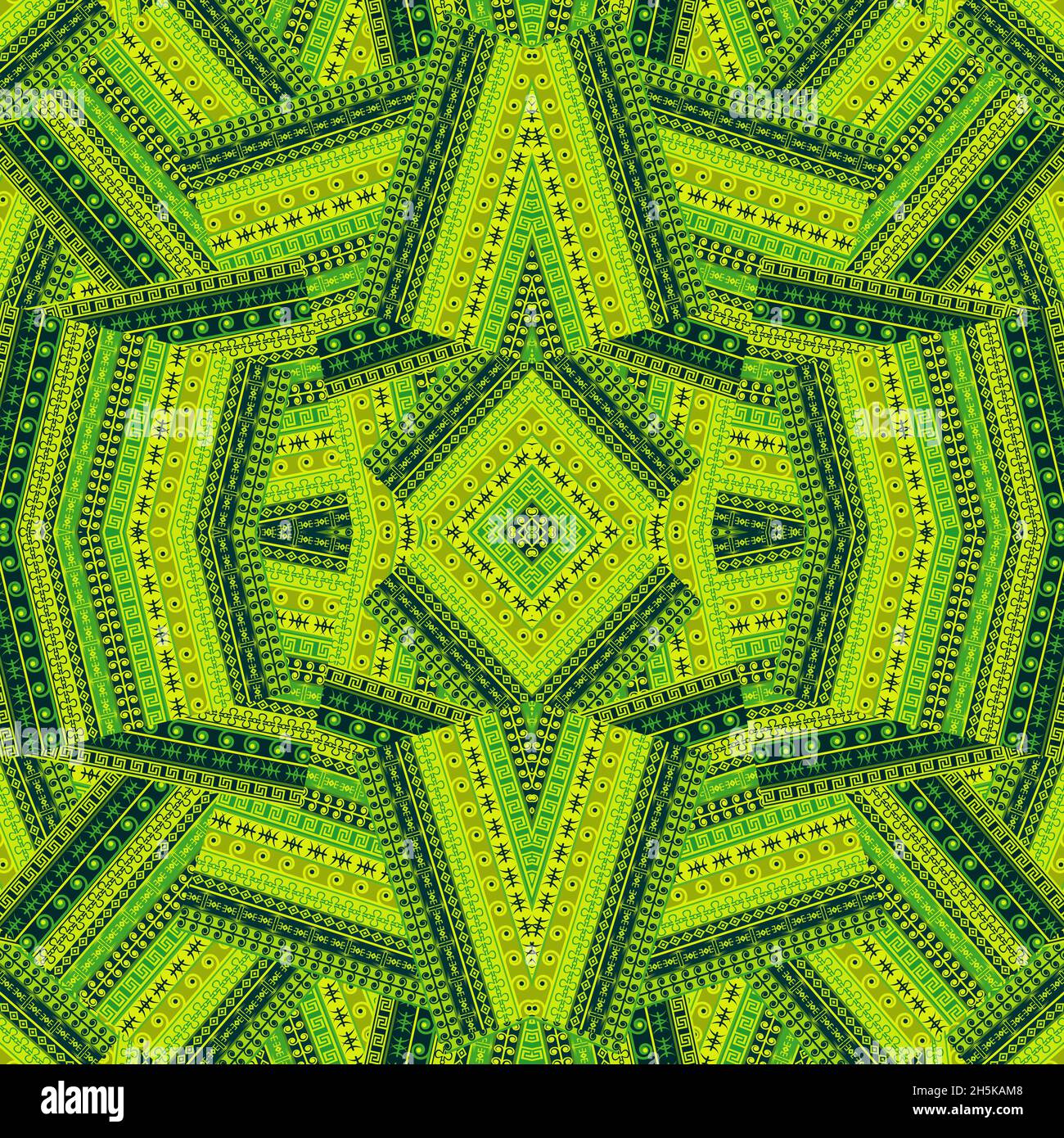 Green ethnic patchwork background design Stock Photo - Alamy