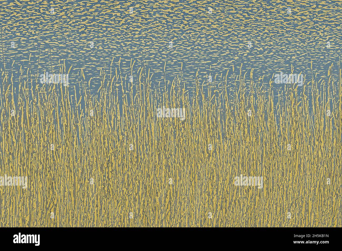 Impressionist art of water and reeds, Van Gogh style; Artwork Stock ...