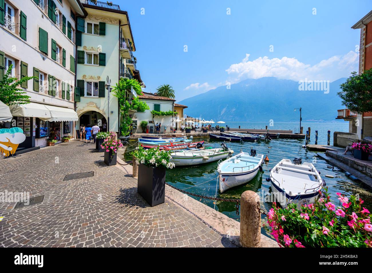 Limone sul Garda - harbour village at Lake Garda with beautiful ...