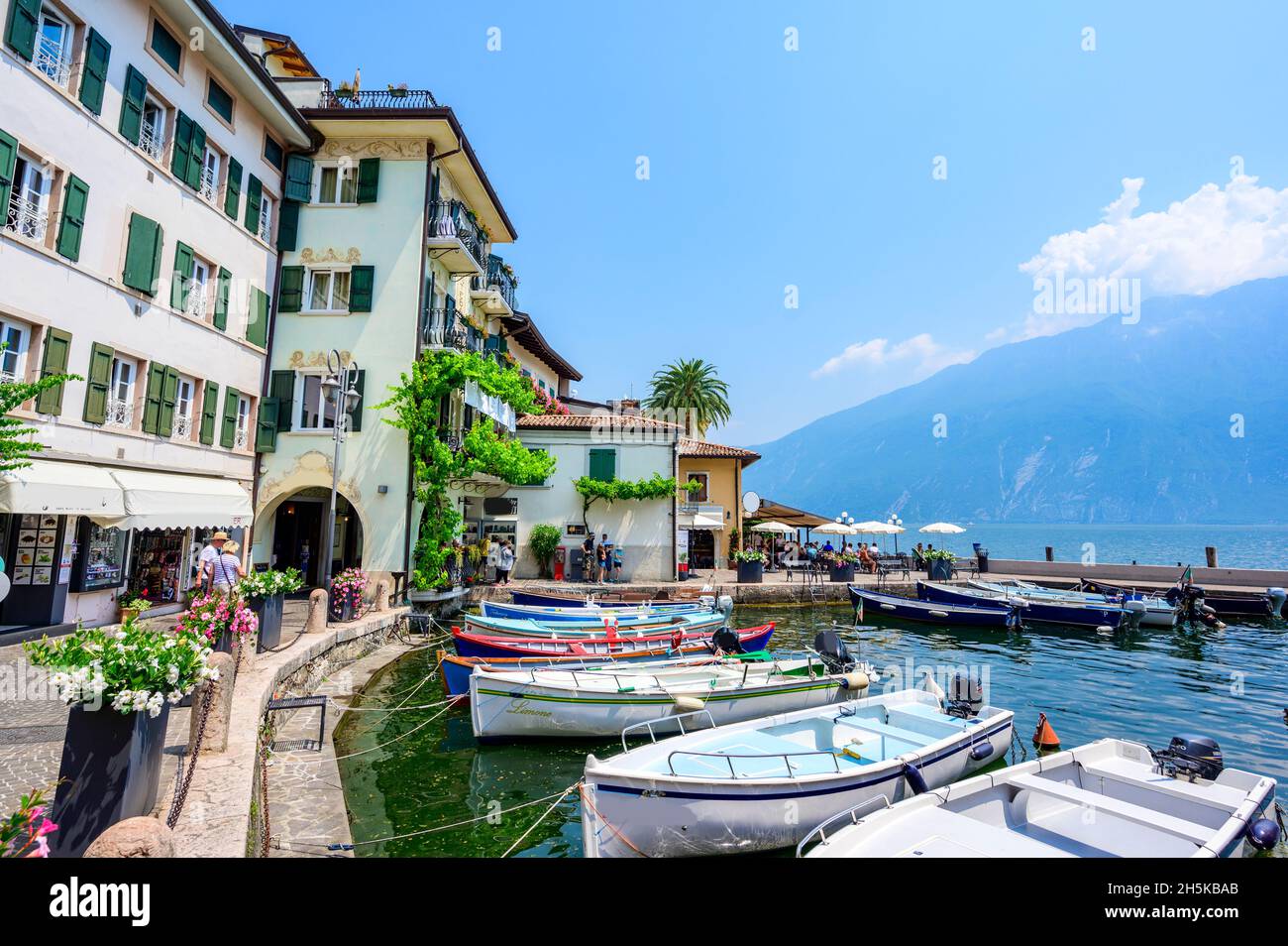 Limone sul Garda - harbour village at Lake Garda with beautiful ...