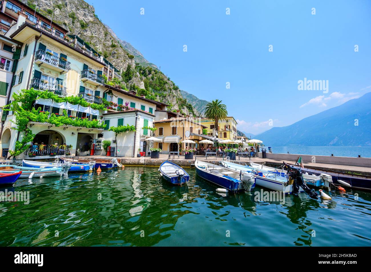 Limone sul Garda - harbour village at Lake Garda with beautiful ...