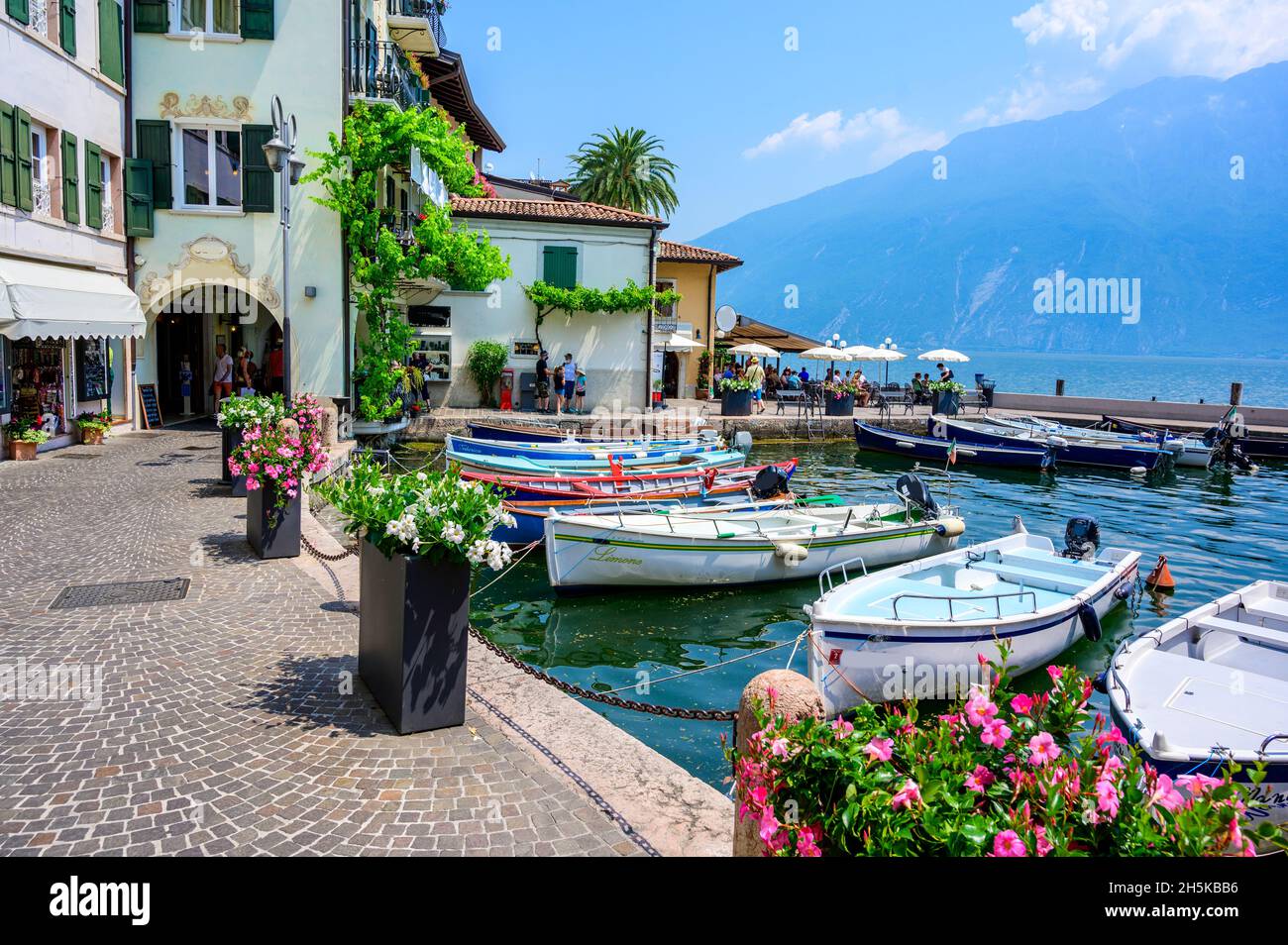 Limone sul Garda - harbour village at Lake Garda with beautiful ...