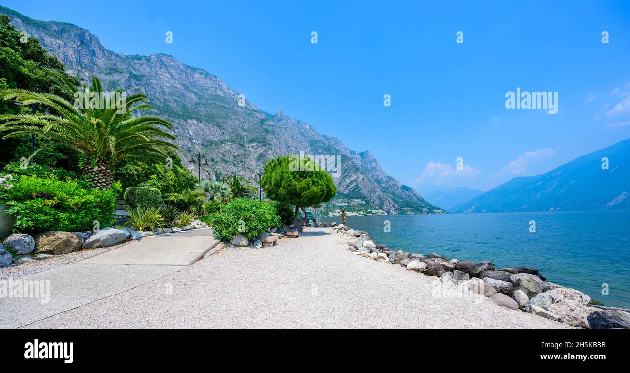 Limone sul Garda - harbour village at Lake Garda with beautiful ...