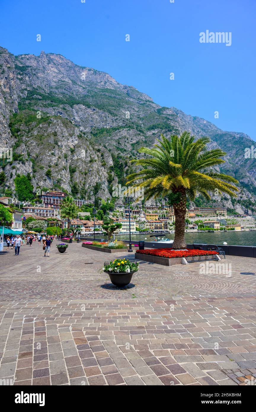 Limone sul Garda - harbour village at Lake Garda with beautiful ...