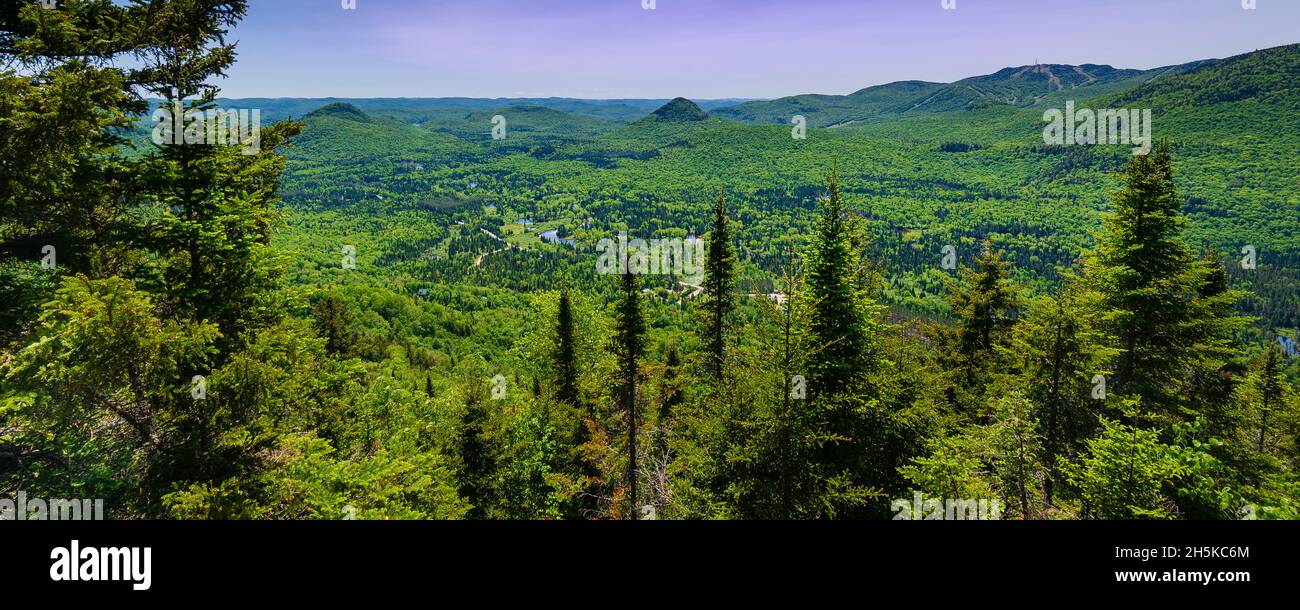 Vast landscape of Mont-Tremblant National Park of the Laurentides ...