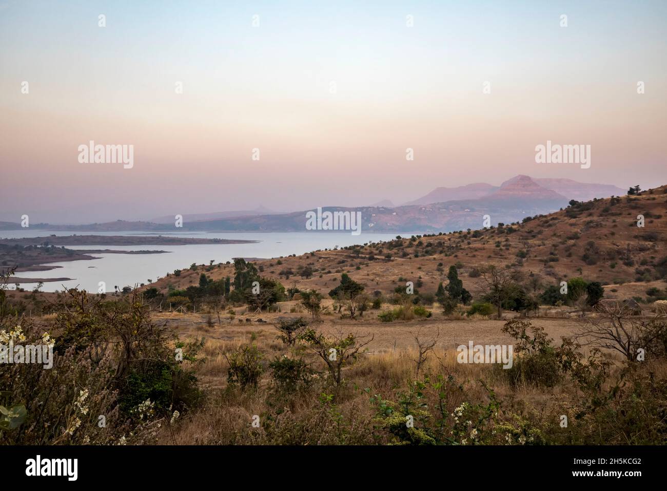 Landscape of the Western Ghats at sunset near Lonavala, Maharastra ...