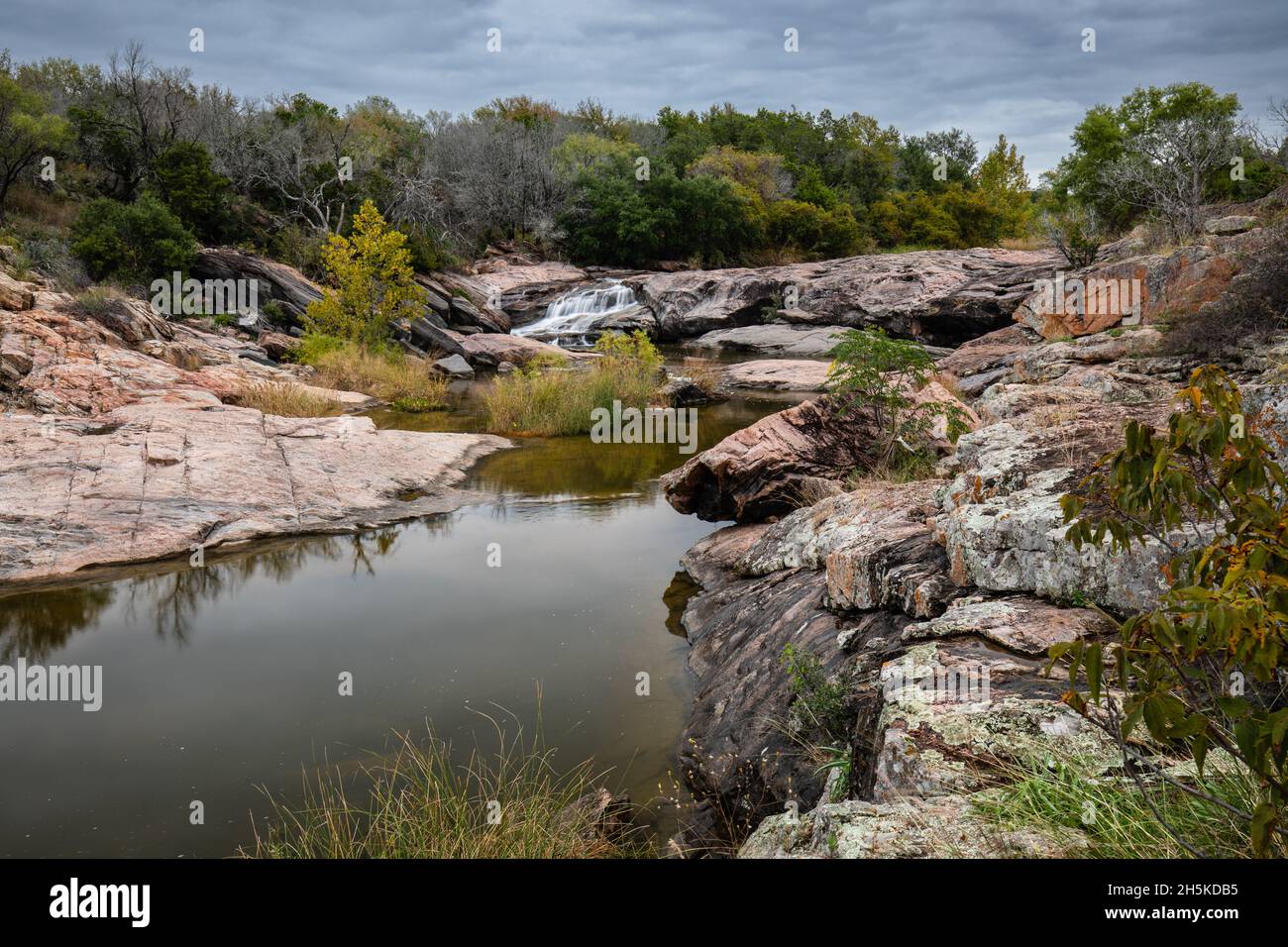 Waterfall at Inks Lake State Park Texas Stock Photo - Alamy