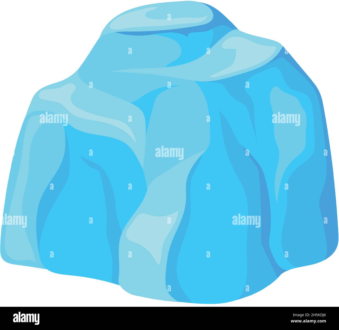 Cold piece. Symbol of chill, cooling ice crystals, cartoon flat vector ...