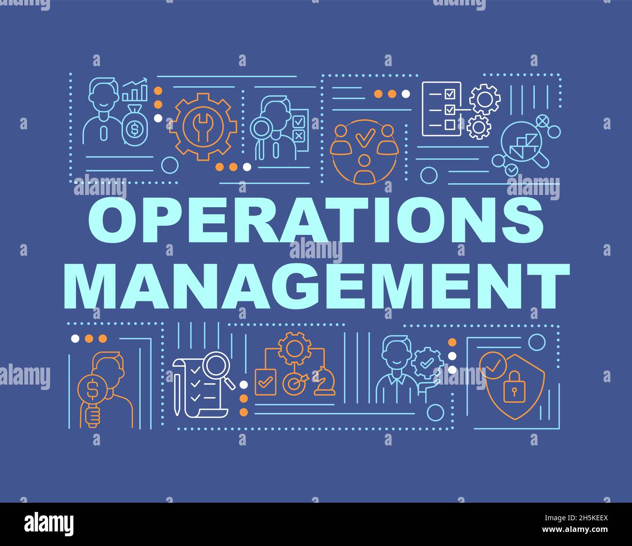 Operations management navy word concepts banner Stock Vector Image ...