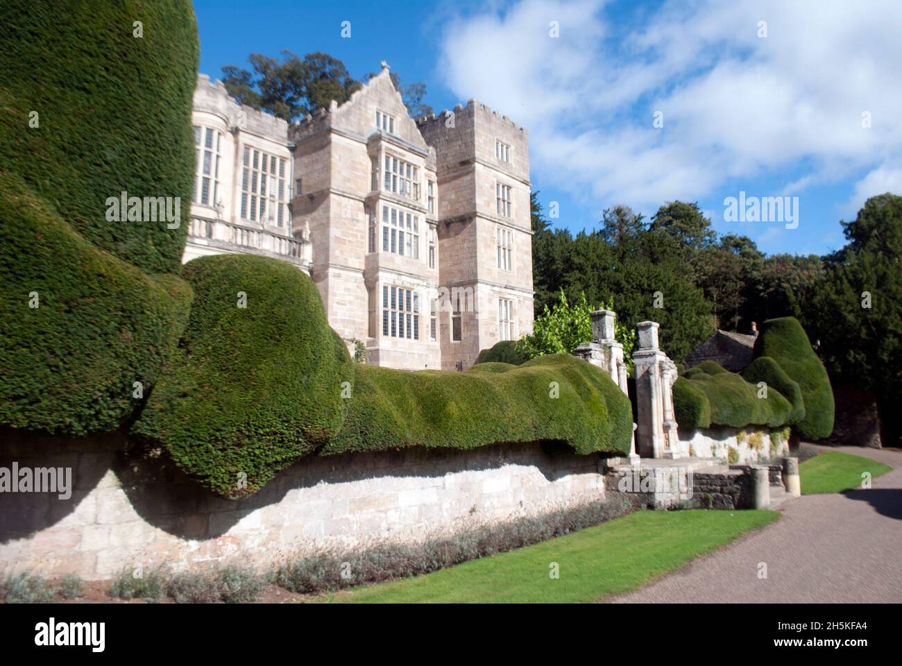 Path in front of Fountains Hall Fountains Abbey, Aldfield, near Ripon ...