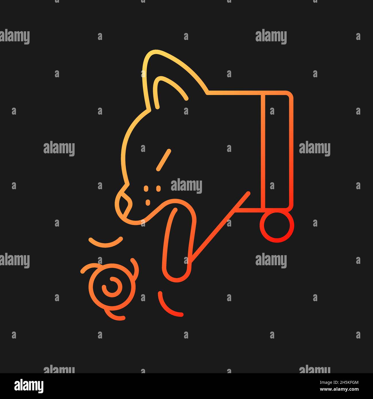 Hairballs gradient vector icon for dark theme Stock Vector Image & Art ...