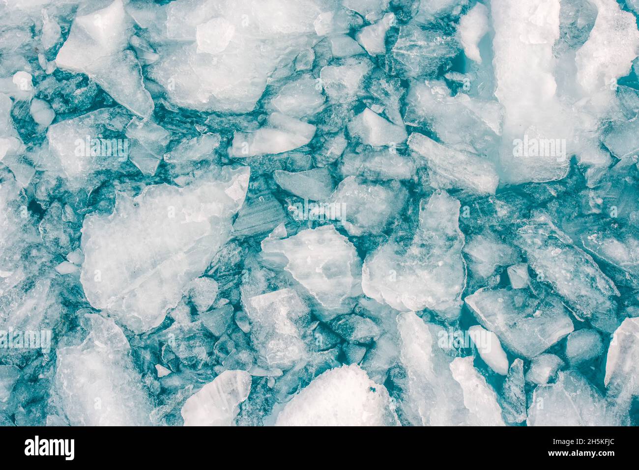 Ice floe floating on water Stock Photo - Alamy