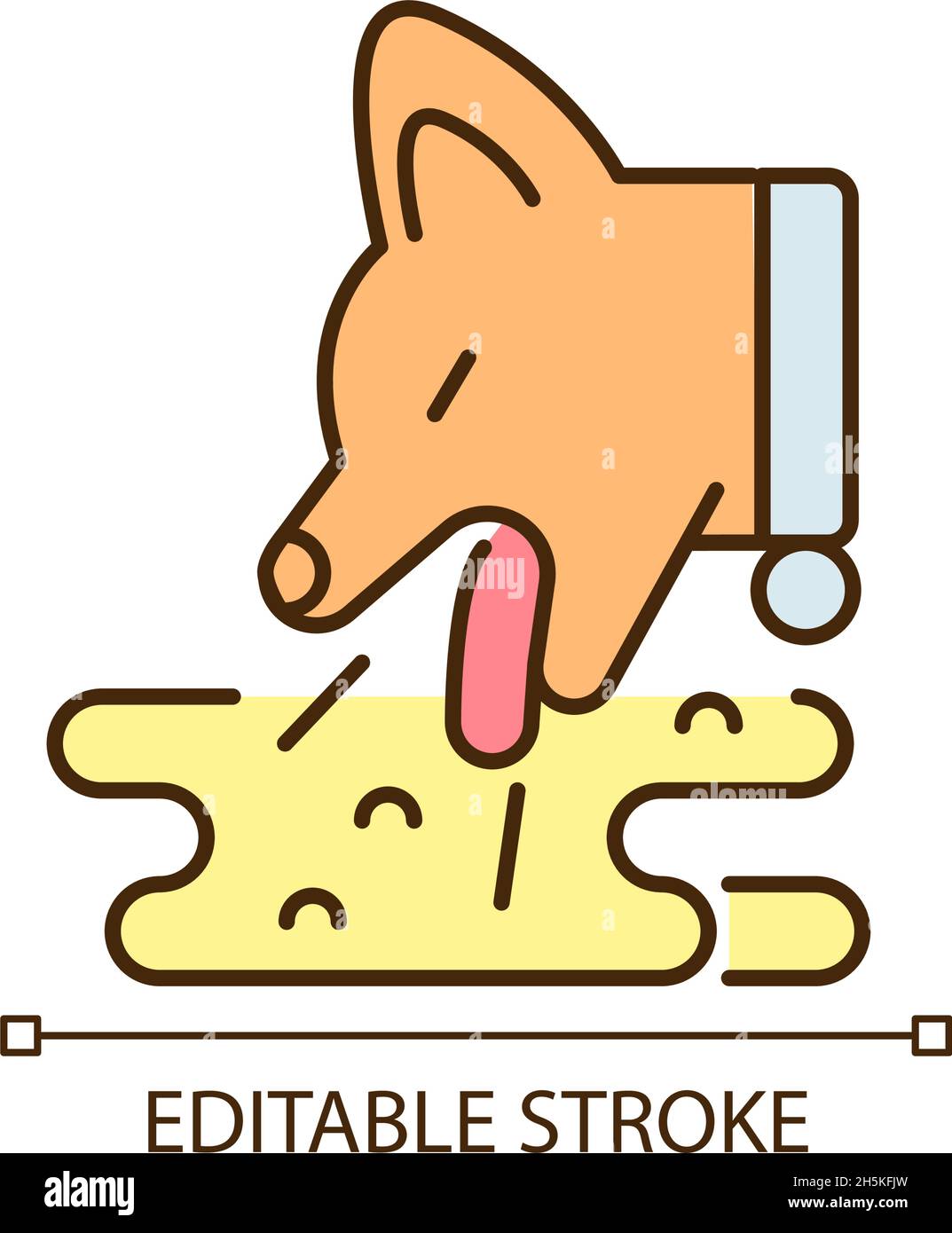 Vomiting pet RGB color icon Stock Vector Image & Art - Alamy