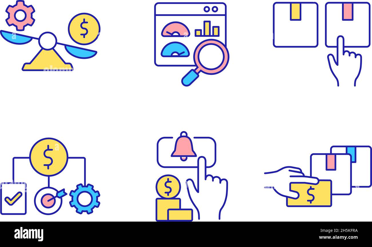 Business commerce RGB color icons set Stock Vector Image & Art - Alamy