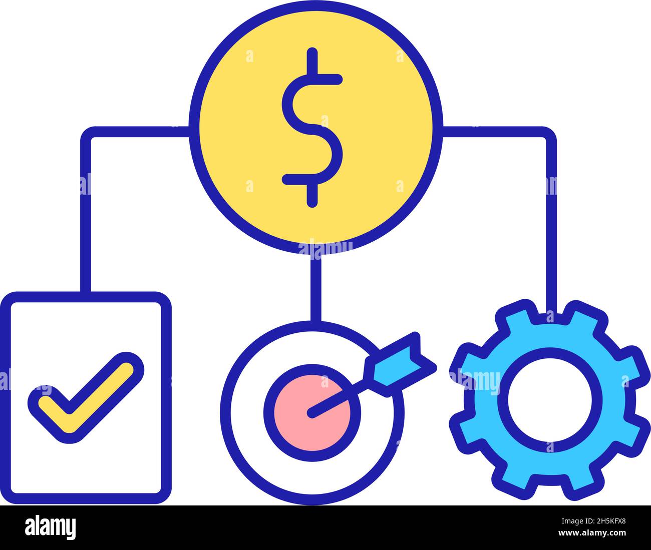 Marketing strategy RGB color icon Stock Vector Image & Art - Alamy