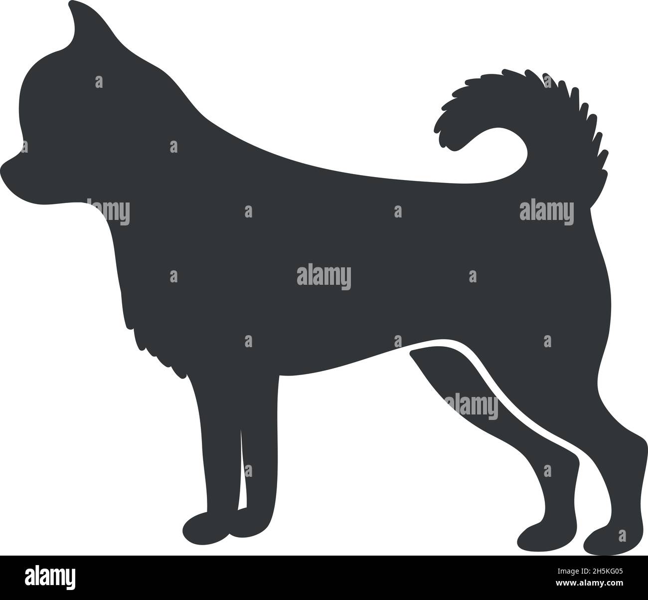 Chihuahua silhouette. Graphic drawing dog, canine symbol, vector icon ...