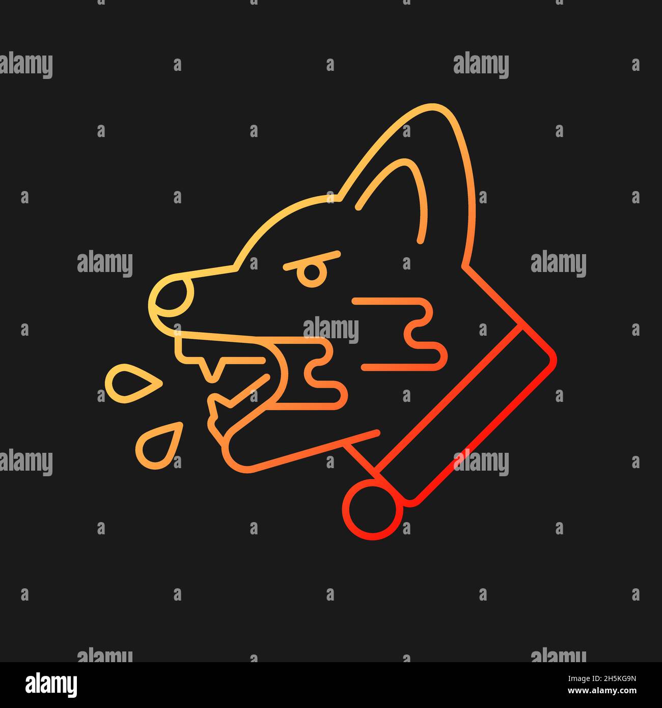 Rabies gradient vector icon for dark theme Stock Vector Image & Art - Alamy