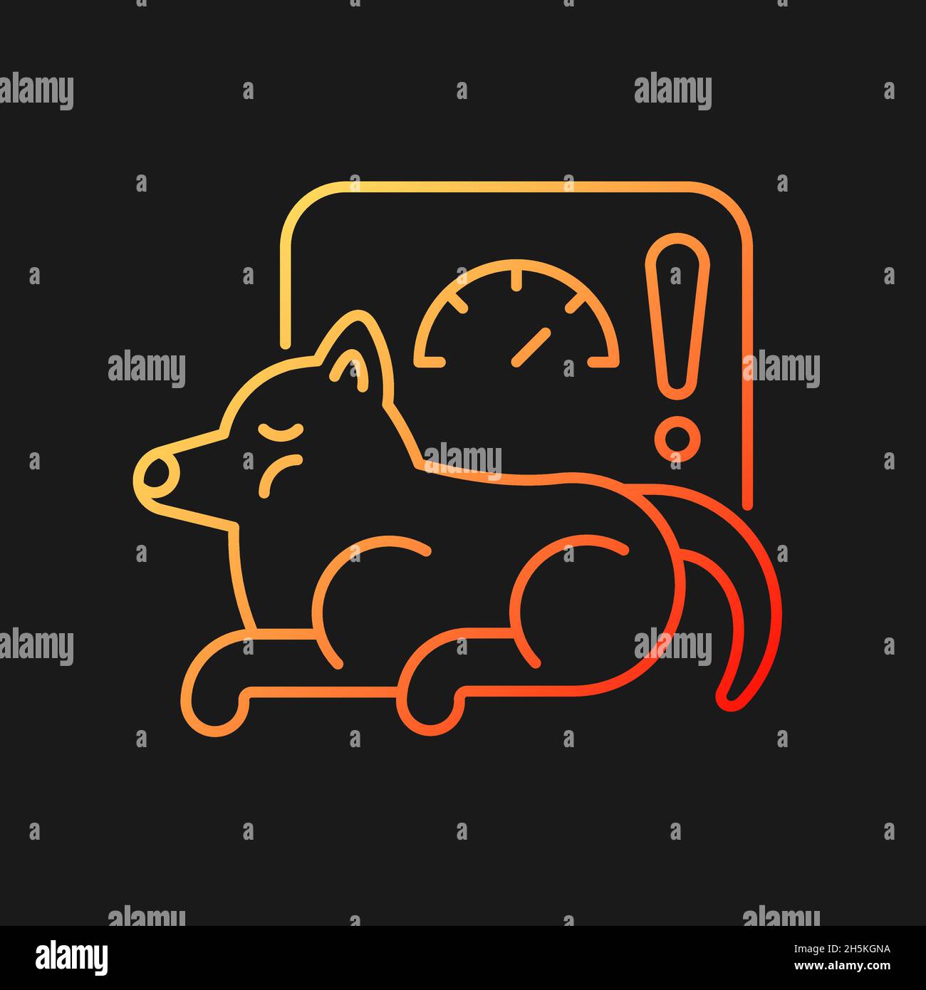 Obesity gradient vector icon for dark theme Stock Vector Image & Art ...