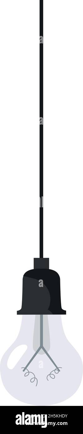 Cartoon lightbulb. Extinct electric light bulb, dim lamp, vector design ...