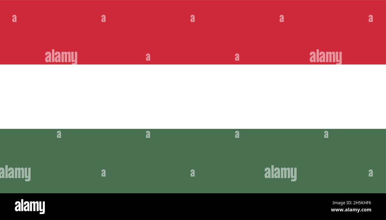National Flag Hungary, horizontal triband of red, white and green Stock ...