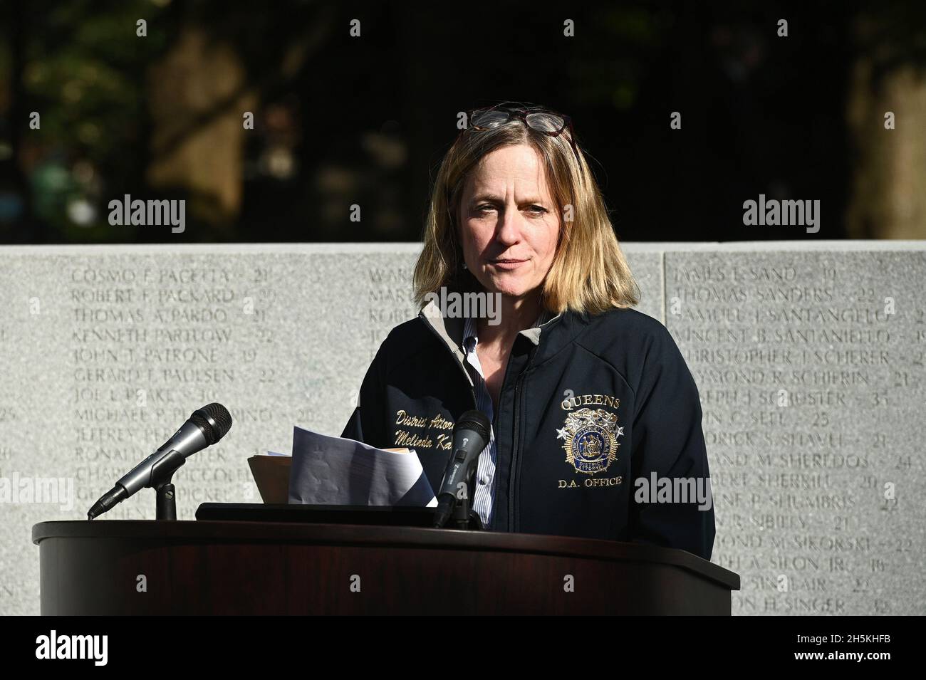 New York, USA. 10th Nov, 2021. Queens District Attorney Melinda Katz ...