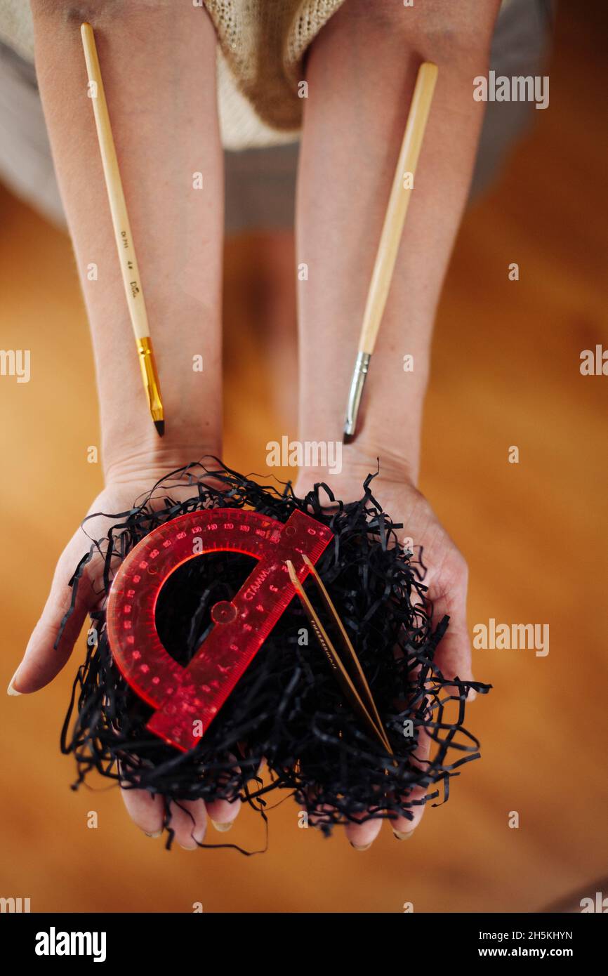 Tools protractor hi-res stock photography and images - Alamy