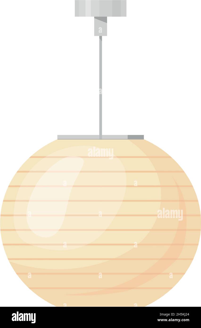 Cartoon ceiling lamp. Pendant light, Kitchen illuminator, flat vector ...