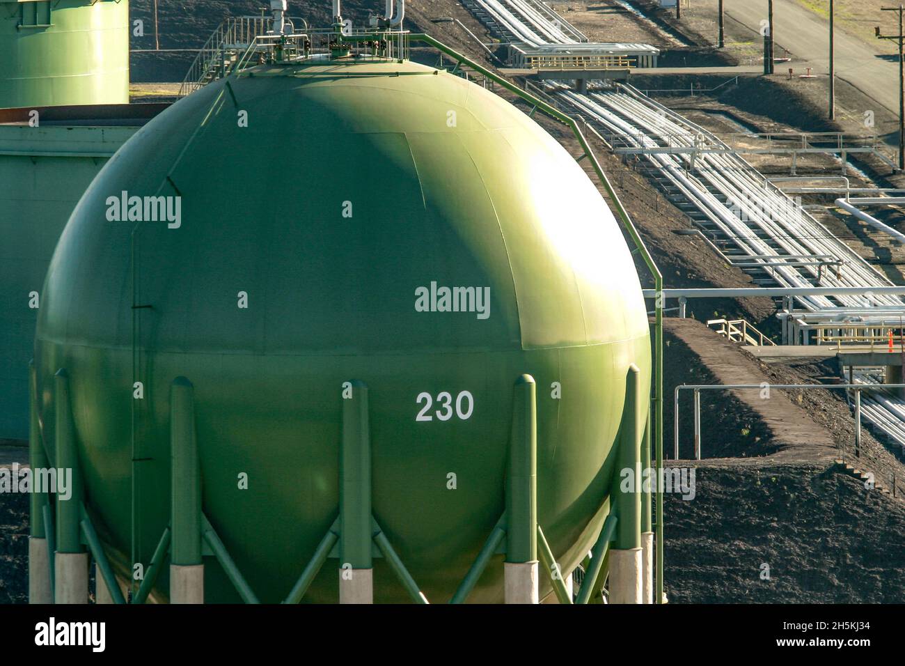 Sphere tank in a refinery Stock Photo - Alamy