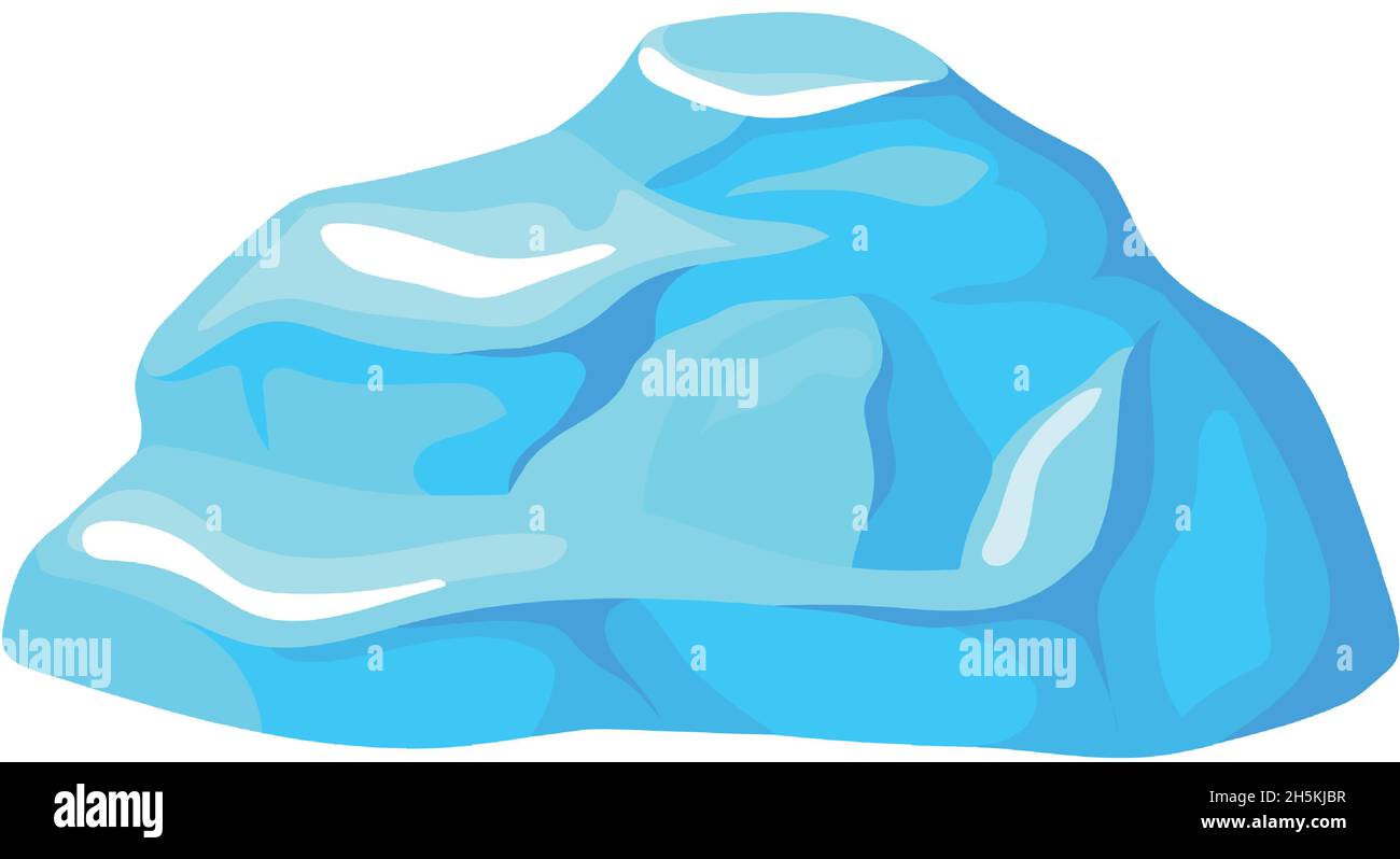 Cartoon Glace piece. Ice snowy decoration, coldly icicles, flat vector ...