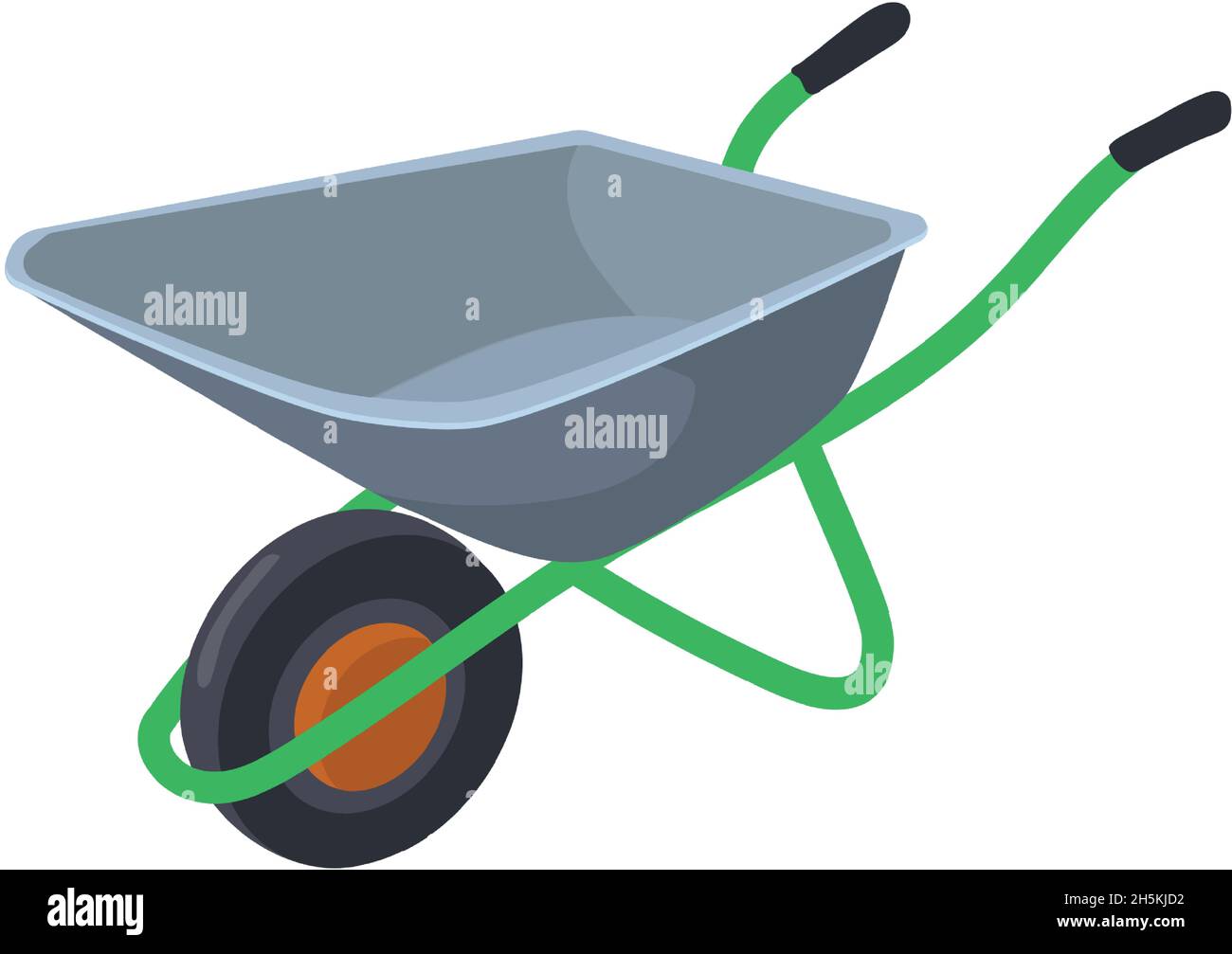 Construction wheelbarrow. Cartoon trolley, garden rural agriculture ...